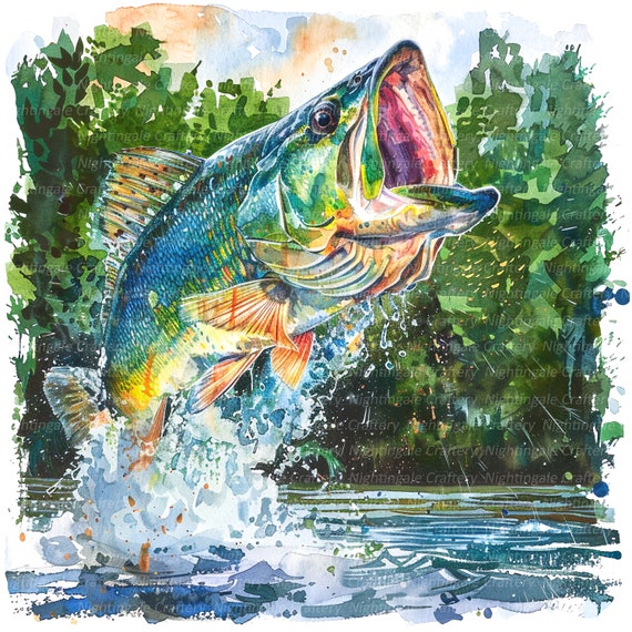 Springender Bass Clipart Springender Bass PNG Bilder | Vektoren Und
