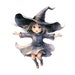 10 Little Witch Cartoon Clipart, Printable Watercolor Clipart, High ...