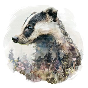 10 Badger Print, Badger Photo, Printable Wall Art, High Quality Jpgs ...