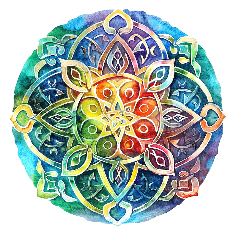 12 Celtic Mandala Clipart Set 3, Spiritual Mandala, Printable ...