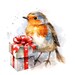 10 Christmas Robin and Gifts, Printable Watercolor Clipart, High ...