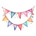 13 Party Bunting Clipart, Coloured Garland Clipart, Printable ...