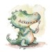 10 Crocodile Brushing Teeth Clipart, Printable Watercolor Clipart, High ...