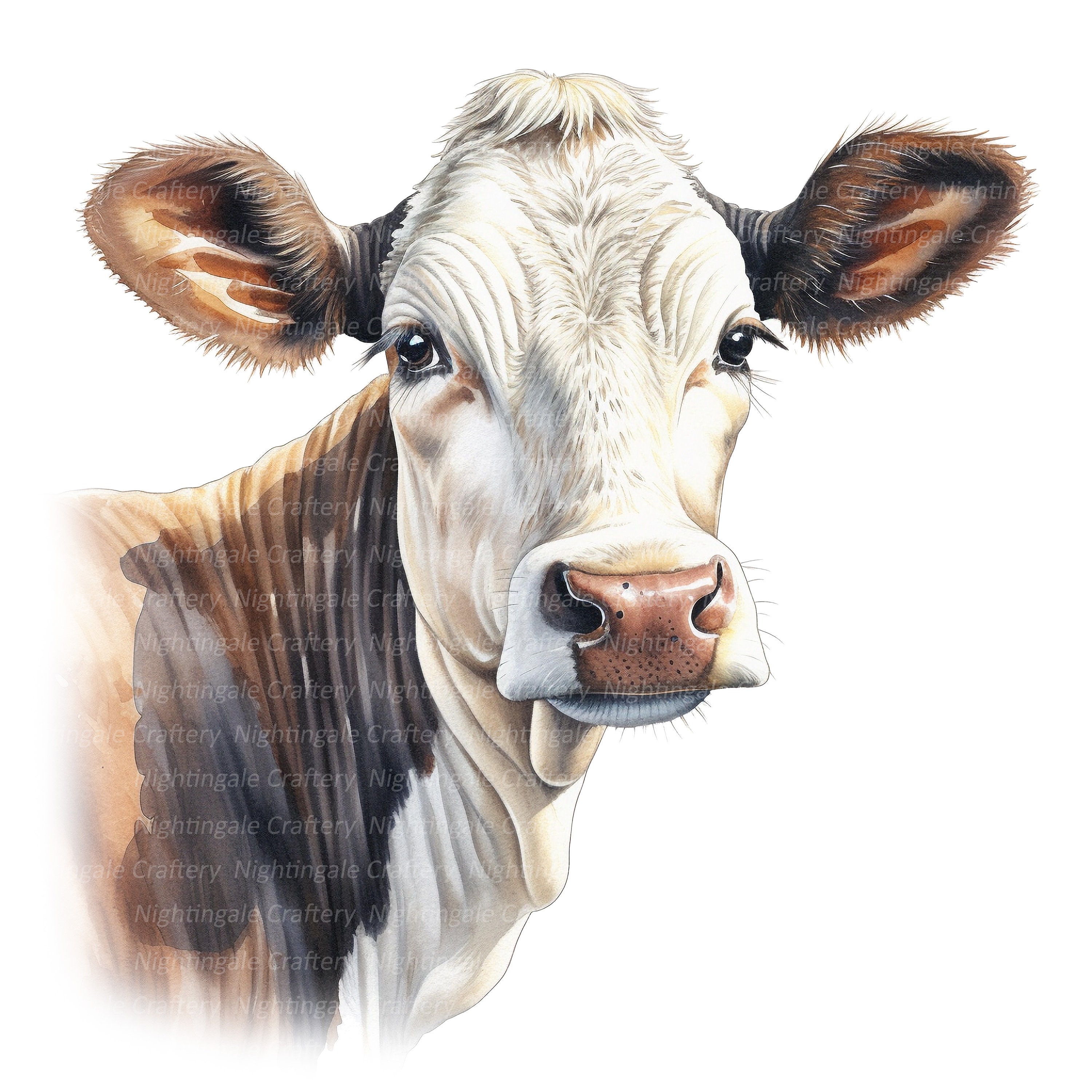 14 Cow Clipart Farm Clipart Printable Watercolor Clipart - Etsy