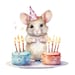 Mouse Party Clipart, Printable Watercolor Clipart, 10 High Quality Jpgs ...