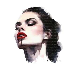 14 Vampire Clipart, Dracula Clipart, Printable Watercolor Clipart, High ...
