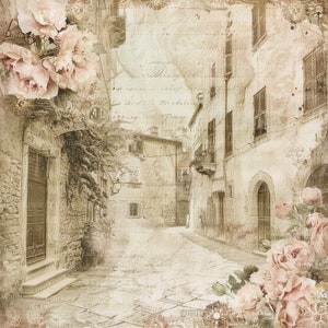 18 Vintage Italy Street Background, 12 X 12 Digital Paper Pack, Junk ...