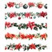 10 Christmas Garland Clipart, Seamless Border, Printable Watercolor ...