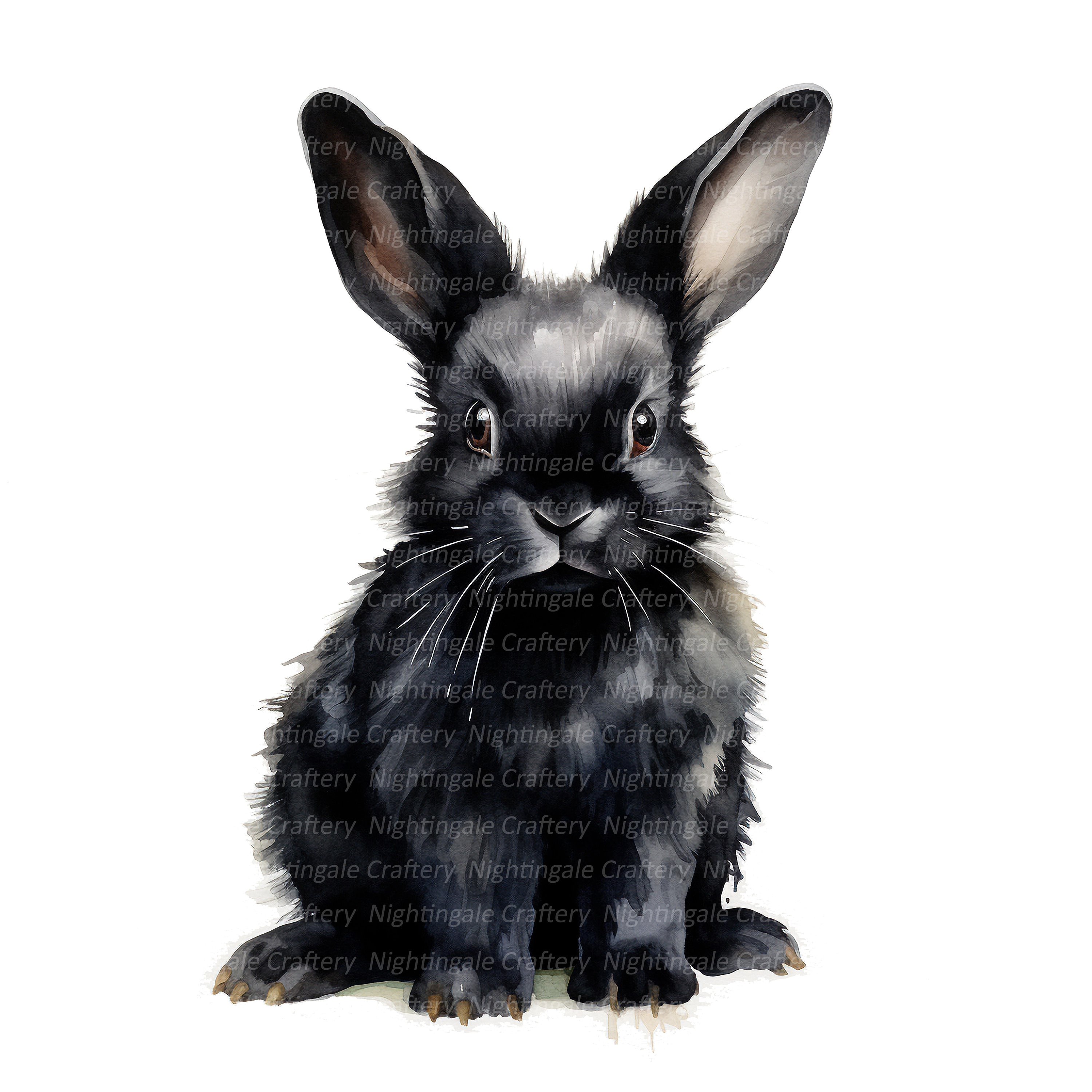 10 Black Bunny Clipart Black Rabbit Clipart Printable - Etsy Australia