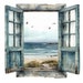 12 Window Ocean View Clipart, Window to Sea Clipart, Printable ...
