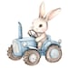 10 Bunny With Tractor Clipart, Bunny Farmer, Printable Watercolor ...