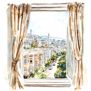 14 Window City View Clipart, Window With City Landscape, Printable ...