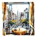 14 Window City View Clipart, Window With City Landscape, Printable ...