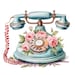 8 Vintage Floral Phone Clipart, Retro Telephone, Printable Watercolor ...
