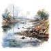 12 Polluted Waters Clipart, Printable Watercolor Clipart, High Quality ...