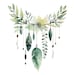 10 Boho Leaves Decor Clipart, Boho Garland, Printable Watercolor ...