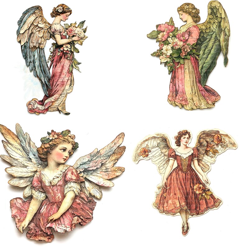 19 Religious Cupid Angel Clipart, Ephemera, Fussy Cut, Digital Clipart ...