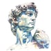 10 David Statue Clipart, David Sculpture Clipart, Printable Watercolor ...