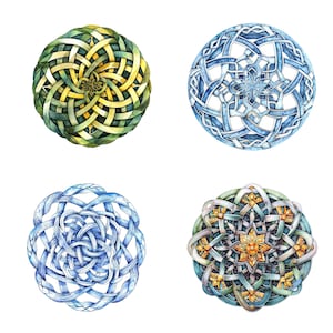 15 Celtic Mandala Clipart, Spiritual Mandala, Printable Watercolor ...