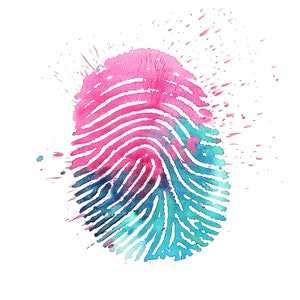 12 Coloured Fingerprints Clipart, Fingerprint Clipart, Printable ...