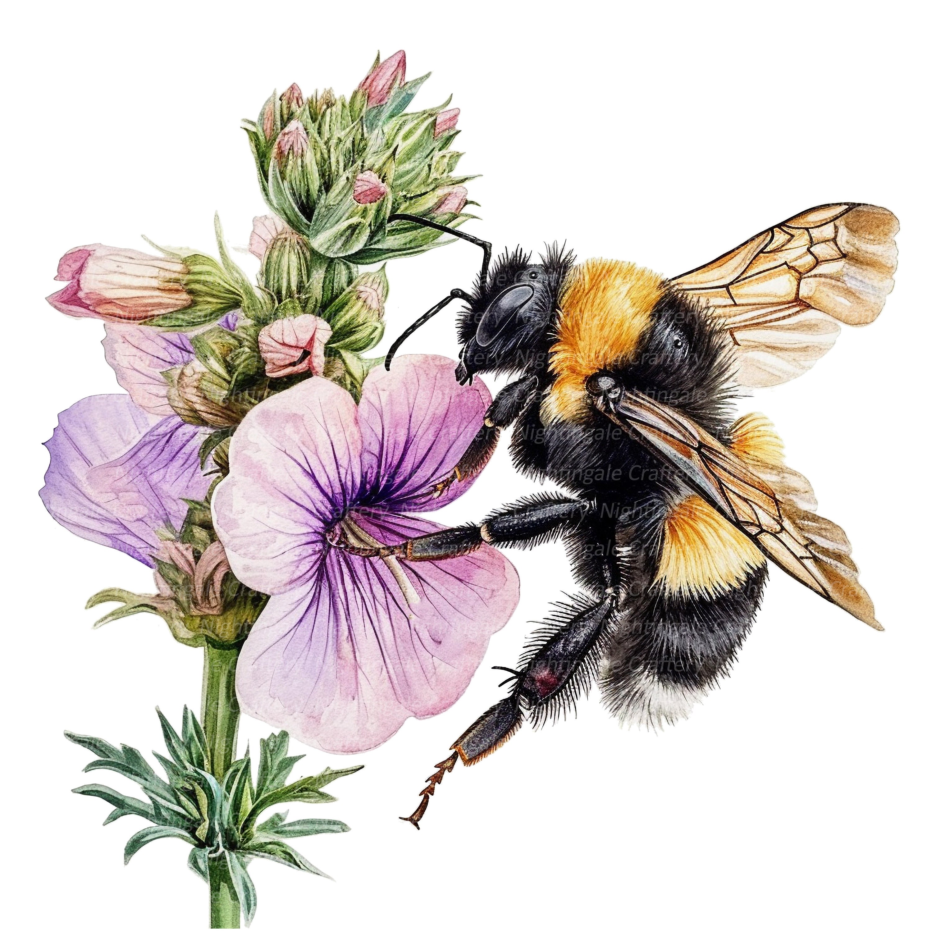 14 Bumblebee Clipart, Bumble Bee Clipart, Watercolor Bumblebee, High ...