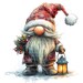 12 Festive Gnome Set 2, Christmas Gnome Clipart, Printable Watercolor ...