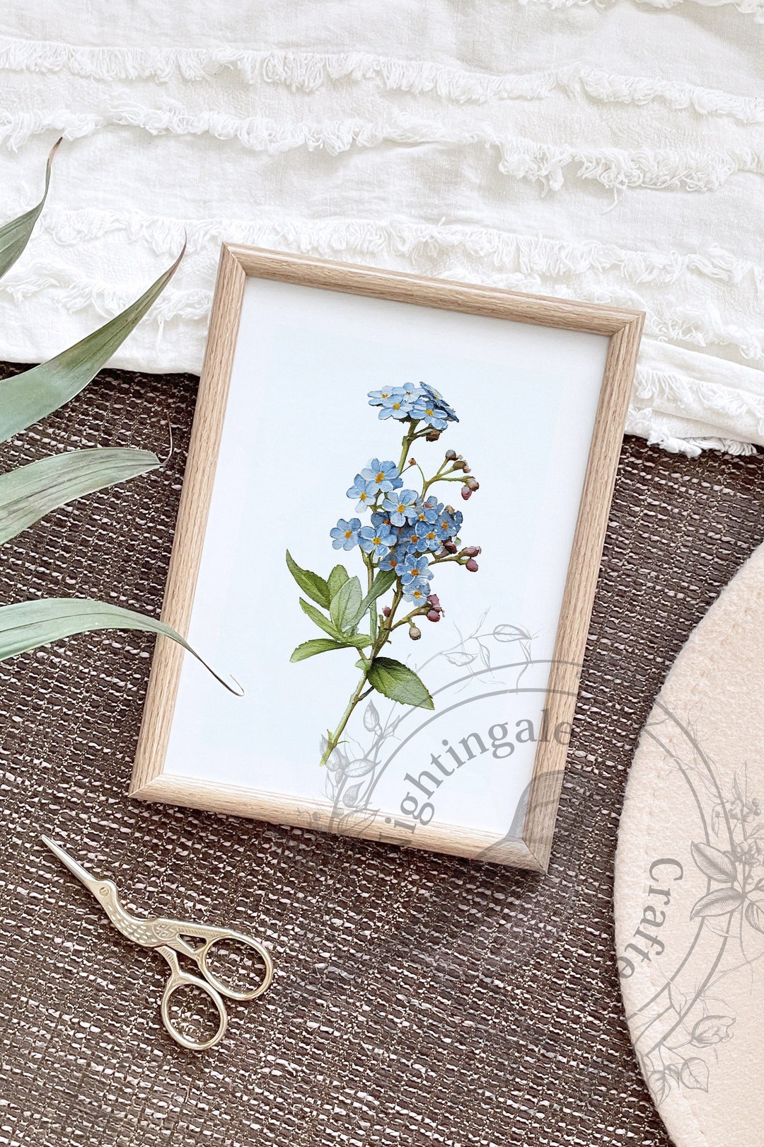 Blue Forget Me Not Printable, Forget-me-not Digital Print, Forget Me ...