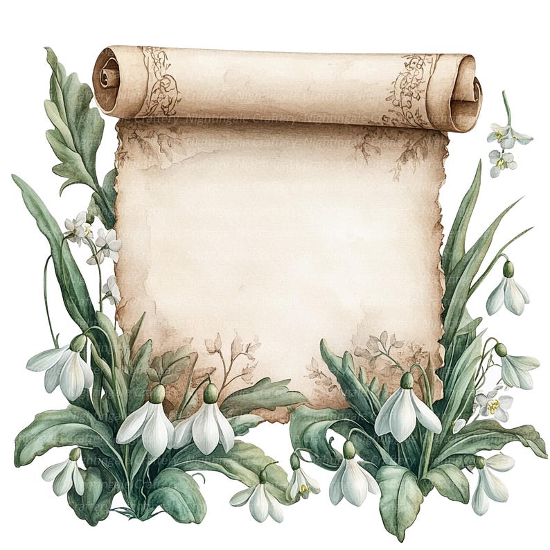 20 Spring Theme Scroll Clipart, Vintage Scroll, High Quality Jpgs ...