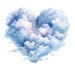 16 Watercolor Heart Clipart, Cloud Shaped Heart, Digital Clipart ...