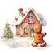 12 Gingerbread House and Man Clipart, Christmas Clipart, Printable ...