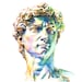 10 David Statue Clipart, David Sculpture Clipart, Printable Watercolor ...