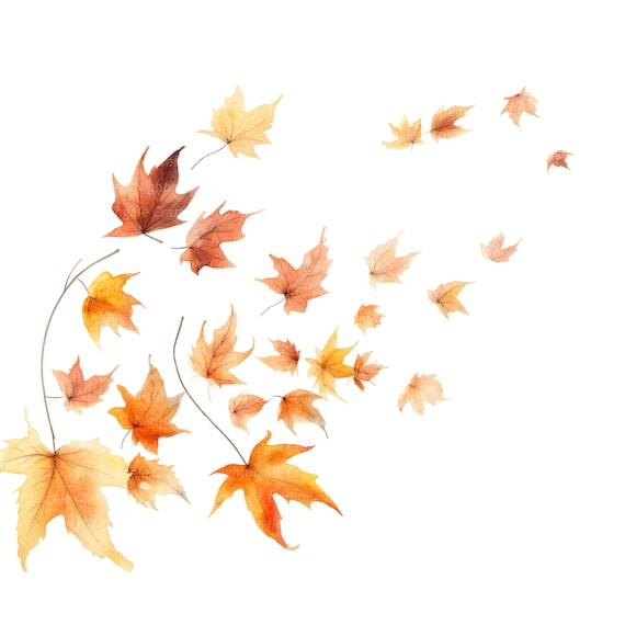 Falling Fall Leaves Clip Art