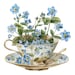 10 Forget Me Not in Tea Cup Clipart, Floral Tea Cup, Printable ...