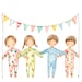 10 Pajama Party Clipart, Kids Slumber Party, Printable Watercolor ...