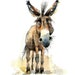 10 Cartoon Donkey Clipart, Grumpy Donkey, Printable Watercolor Clipart ...