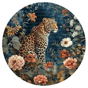 10 Floral Leopard Clipart, Vintage Leopard, Printable Watercolor ...