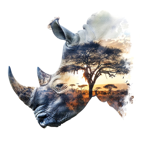 Rhino Wall Art - Etsy