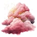 8 Pink Clouds Clipart, Magic Clouds Clipart, Printable Watercolor ...