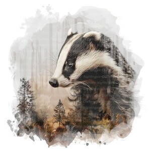 10 Badger Print, Badger Photo, Printable Wall Art, High Quality Jpgs ...