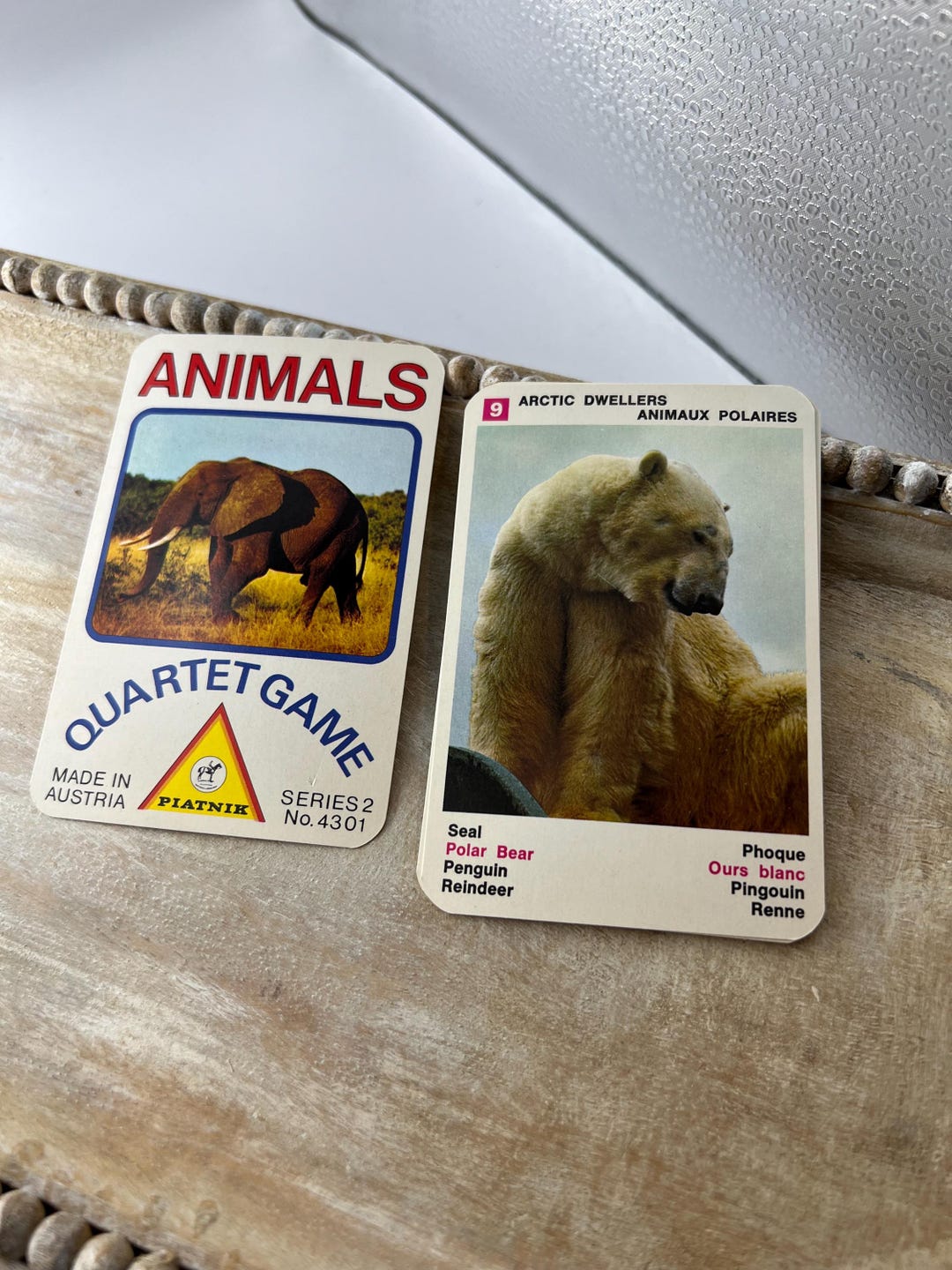 Vintage Piatnik “animals” Quartet Card Game Made in Austria Educational ...