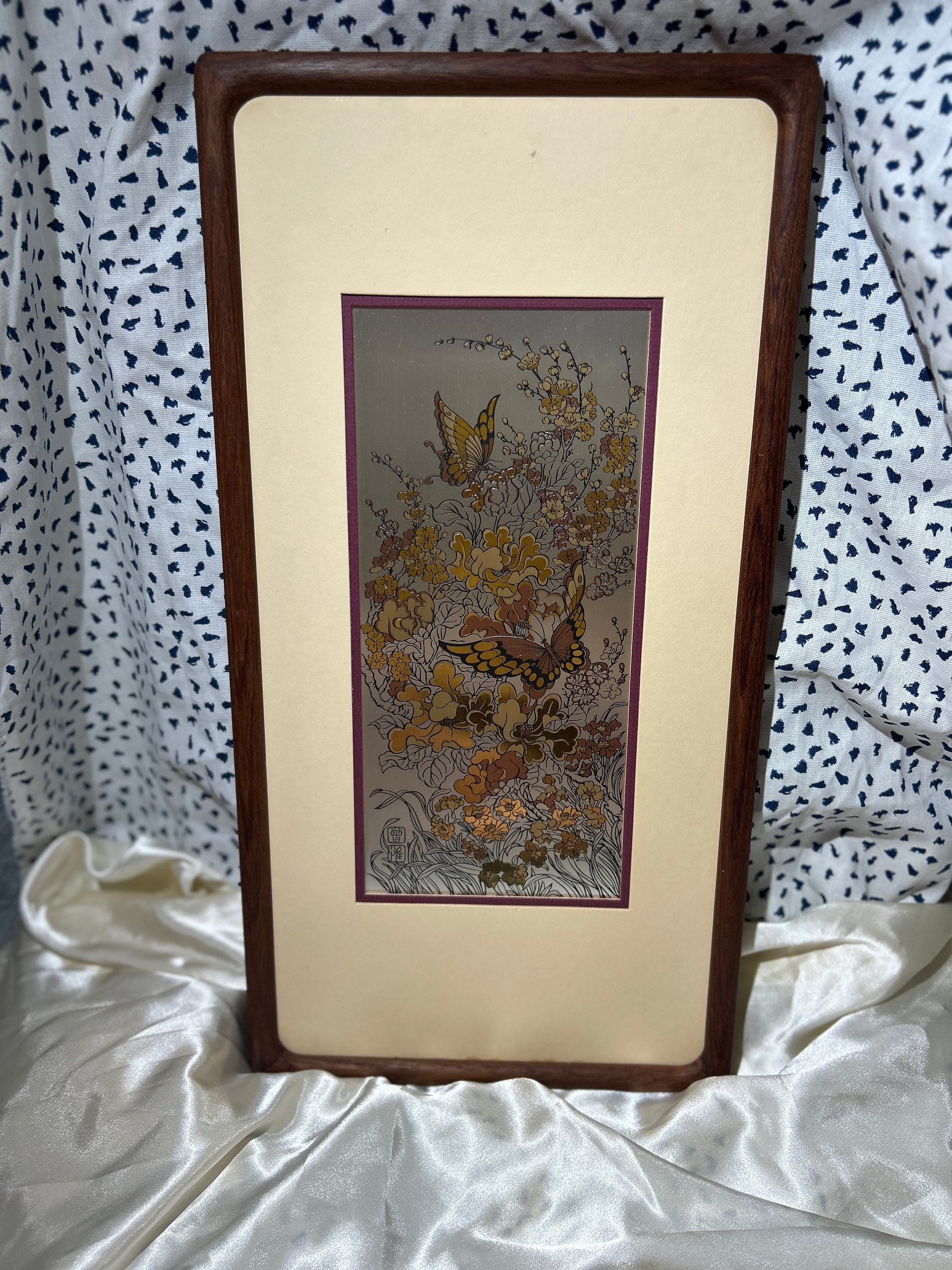 Vintage Wei Tseng Yang Etching - "the Butterfly and the Camellia" - Etsy