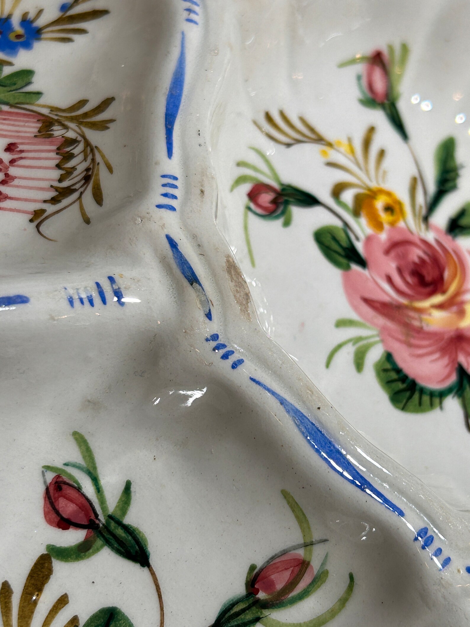 Vintage Italian Pottery Floral Divided Dish Platter - Etsy