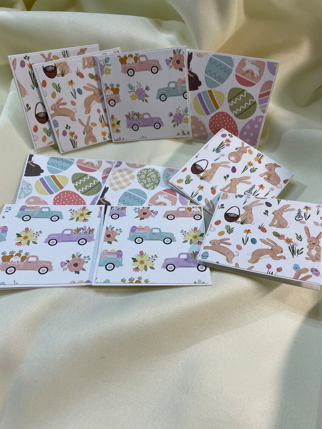 10 Mini Blank Easter Cards | 3"x3" Mini Note Cards | Mini Note Cards ...