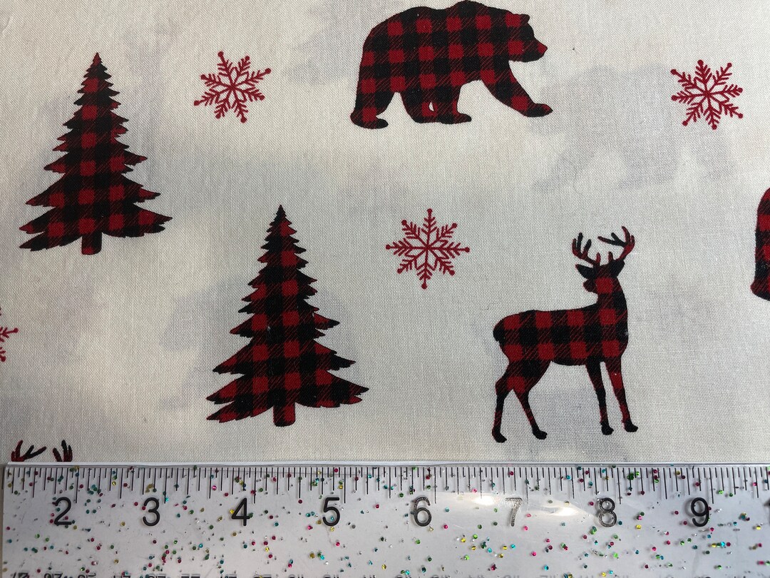 Holiday Fabric Fabric by the Yard farmhouse Plaid - Etsy