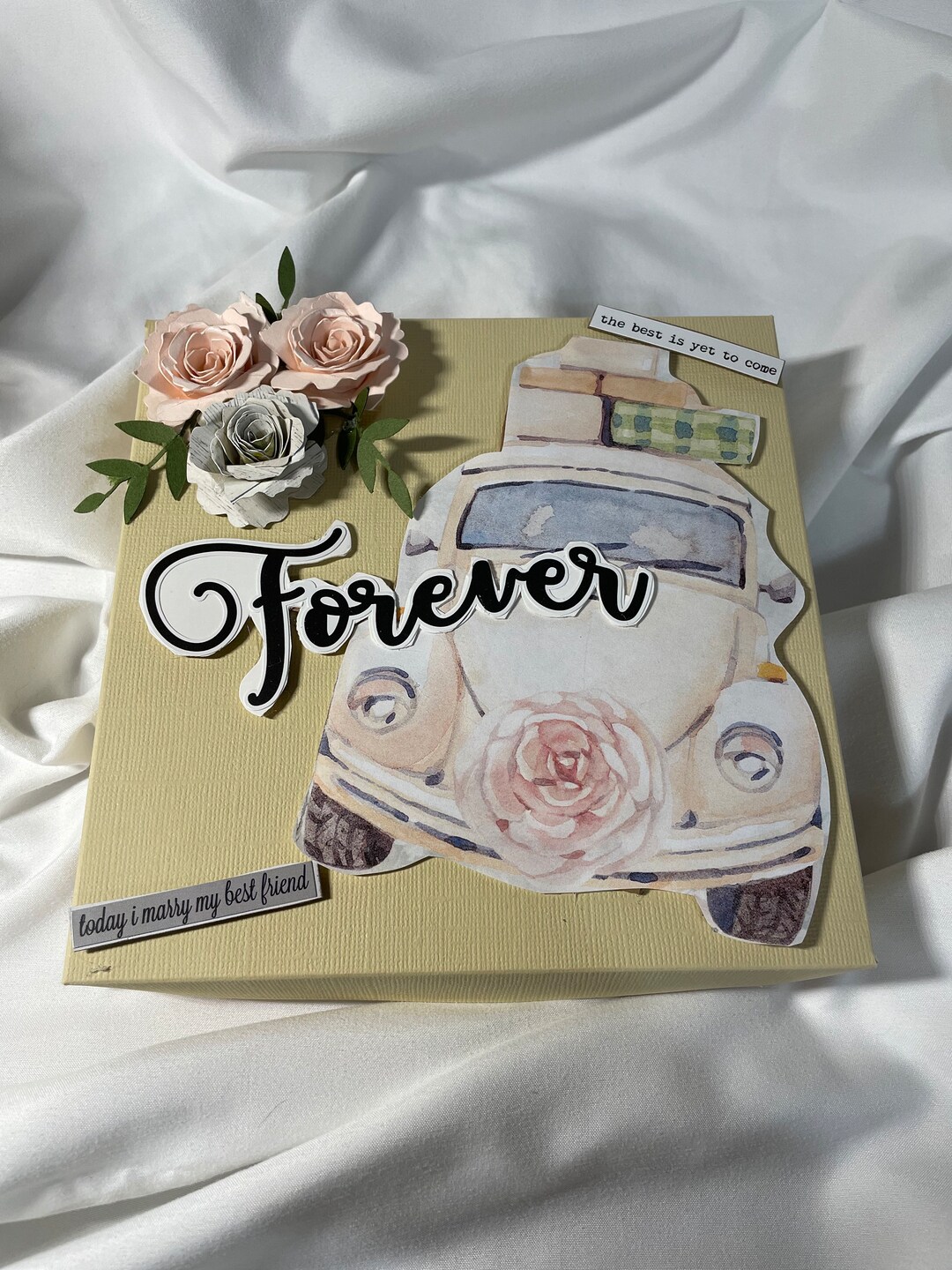 Pyramid Photo Album Wedding Card With Matching Decorated Gift Box - 6 ...