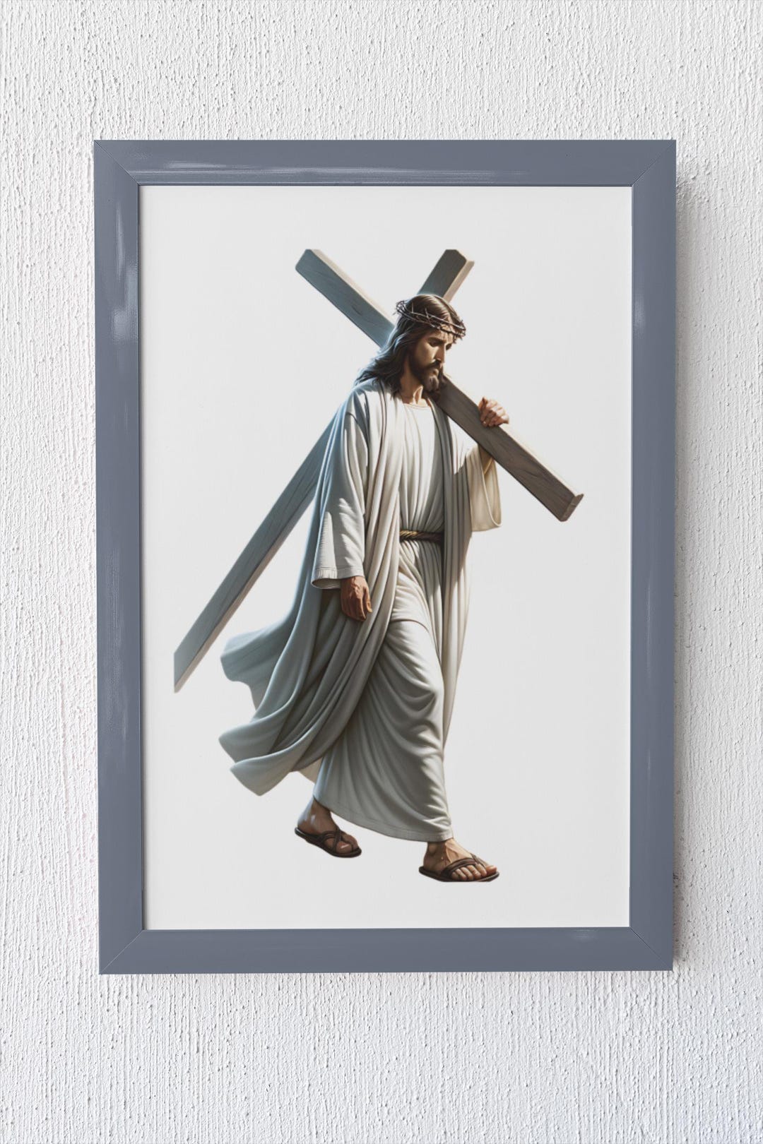 Jesus Carrying the Cross Art – Christian Digital Wall Prints, Jesus ...