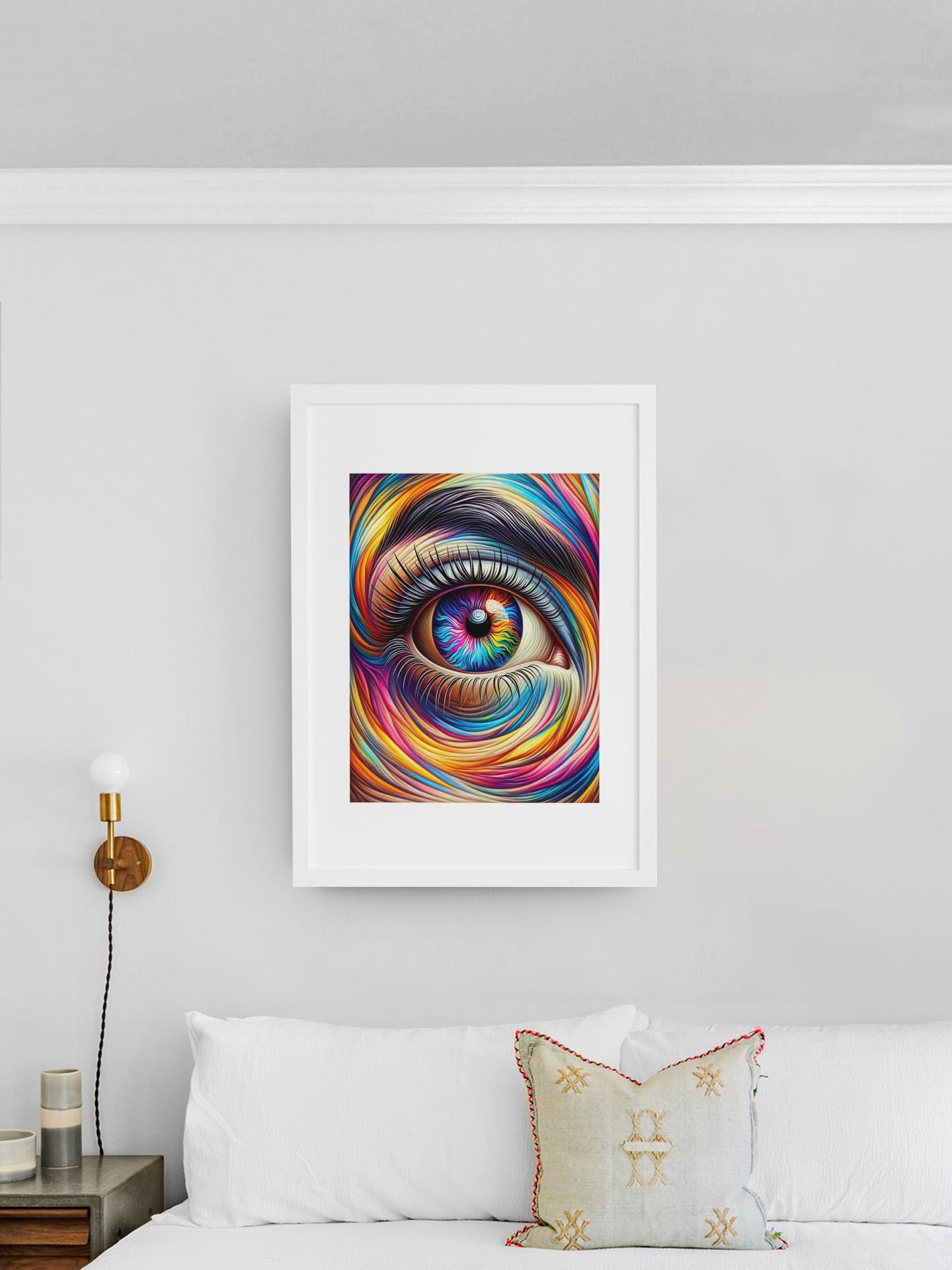 Psychedelic Eye Digital Wall Art Print | Trippy Visionary Digital ...