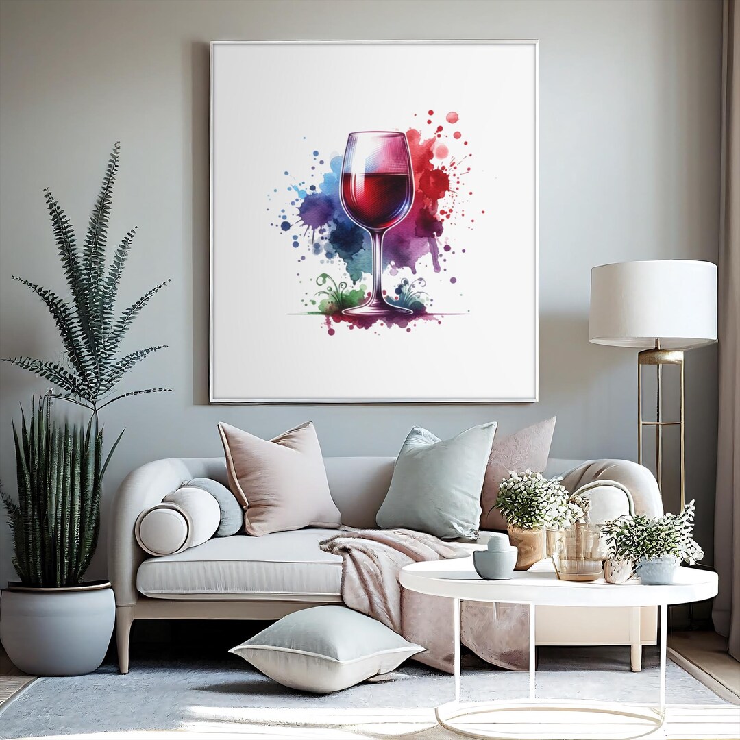 Ai Wine Glass,digital Wall Art for Any Room in Your Home,wine Glass ...