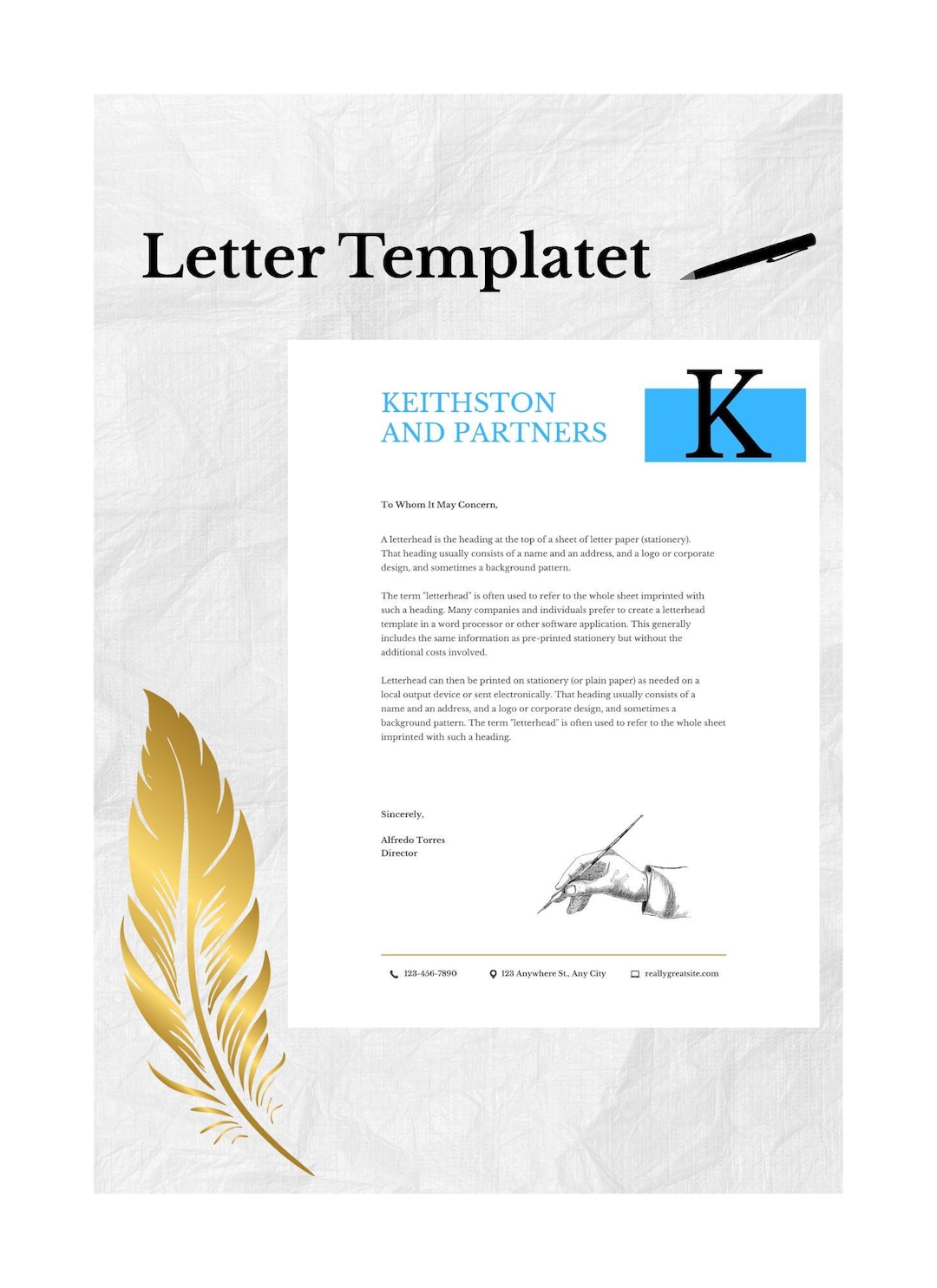 To Whom It May Concern Digital Letter Head Template for Formal and ...