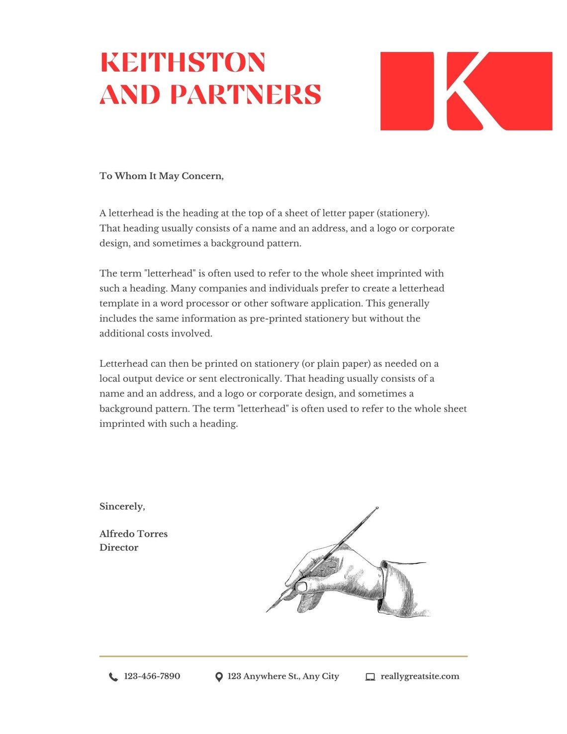 To Whom It May Concern Digital Editable Letter Head, Edit in Canva ...